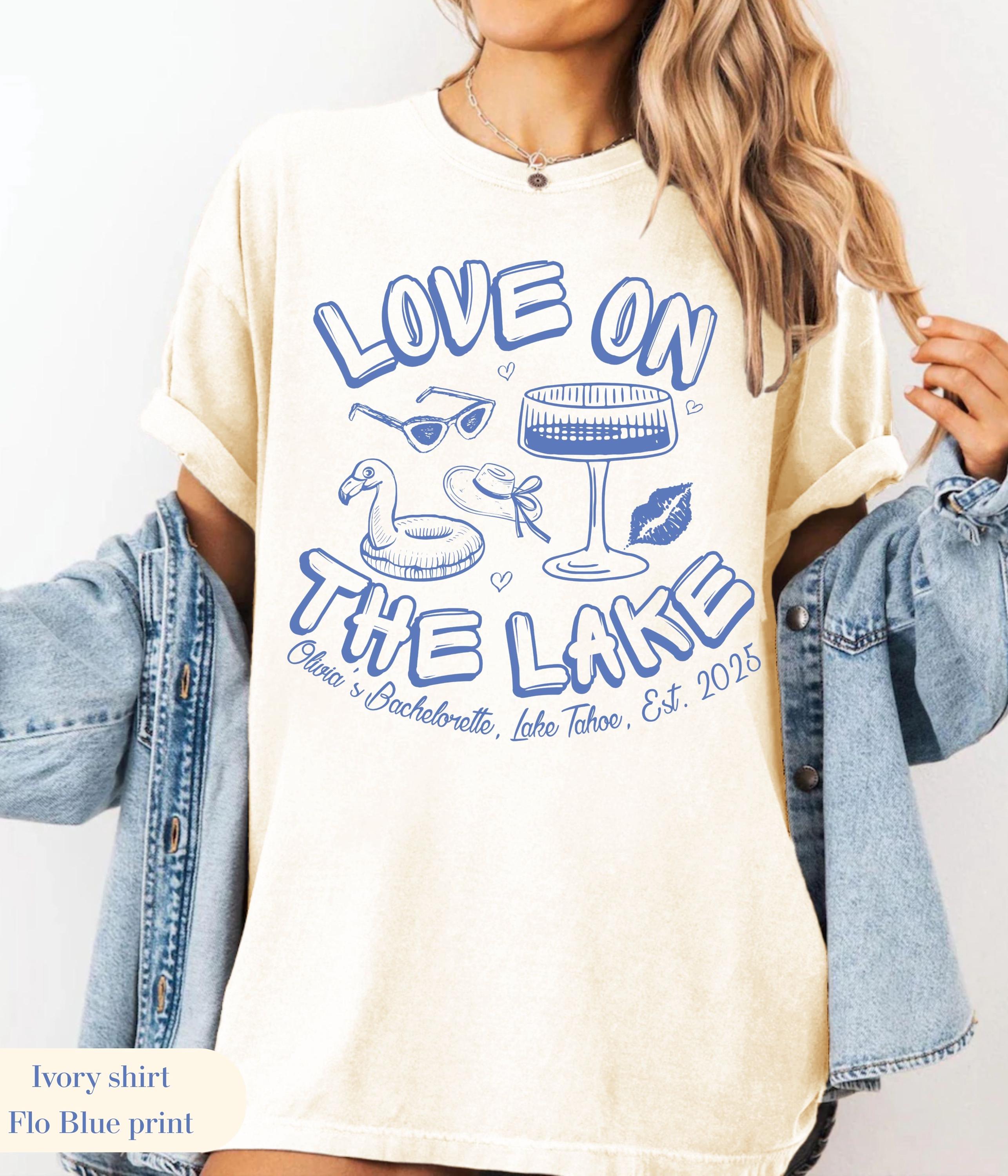 Lake Bachelorette Party Comfort Colors Shirts: Custom Martini Girl Trip ...