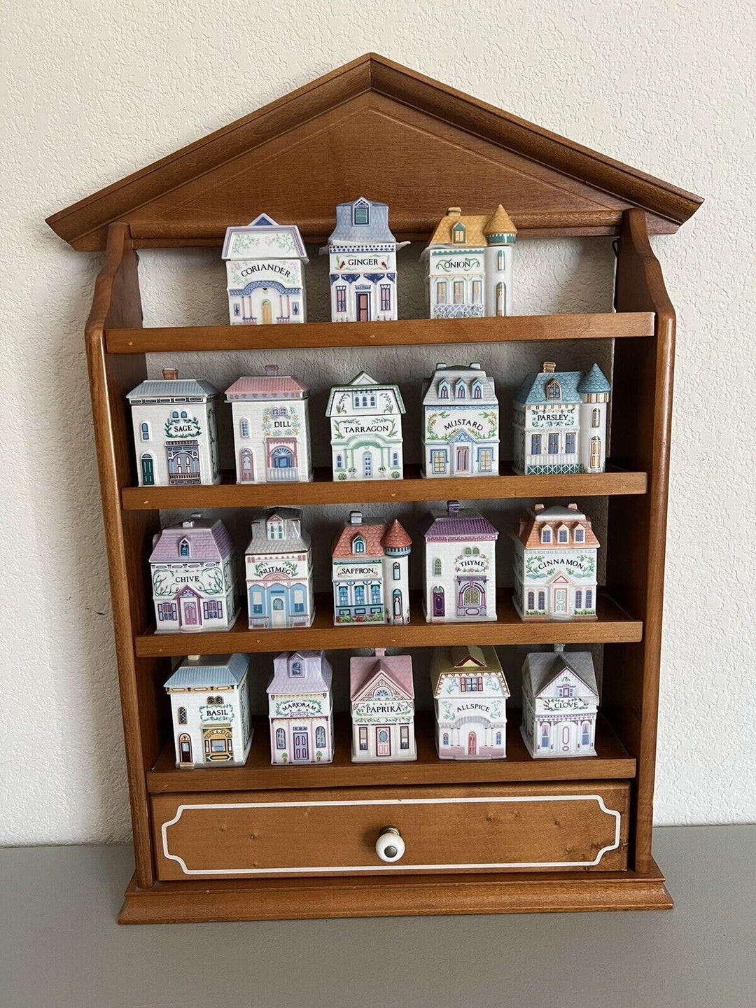 Lenox Spice Village Set Vintage 1989 Spice Jar Houses (18 Jars) With ...