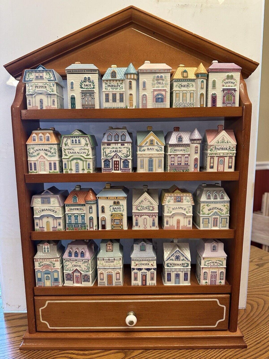 Lennox Spice Village Complete Set of 24 Handcrafted Fine Porcelain 1989 Taiwan - Etsy