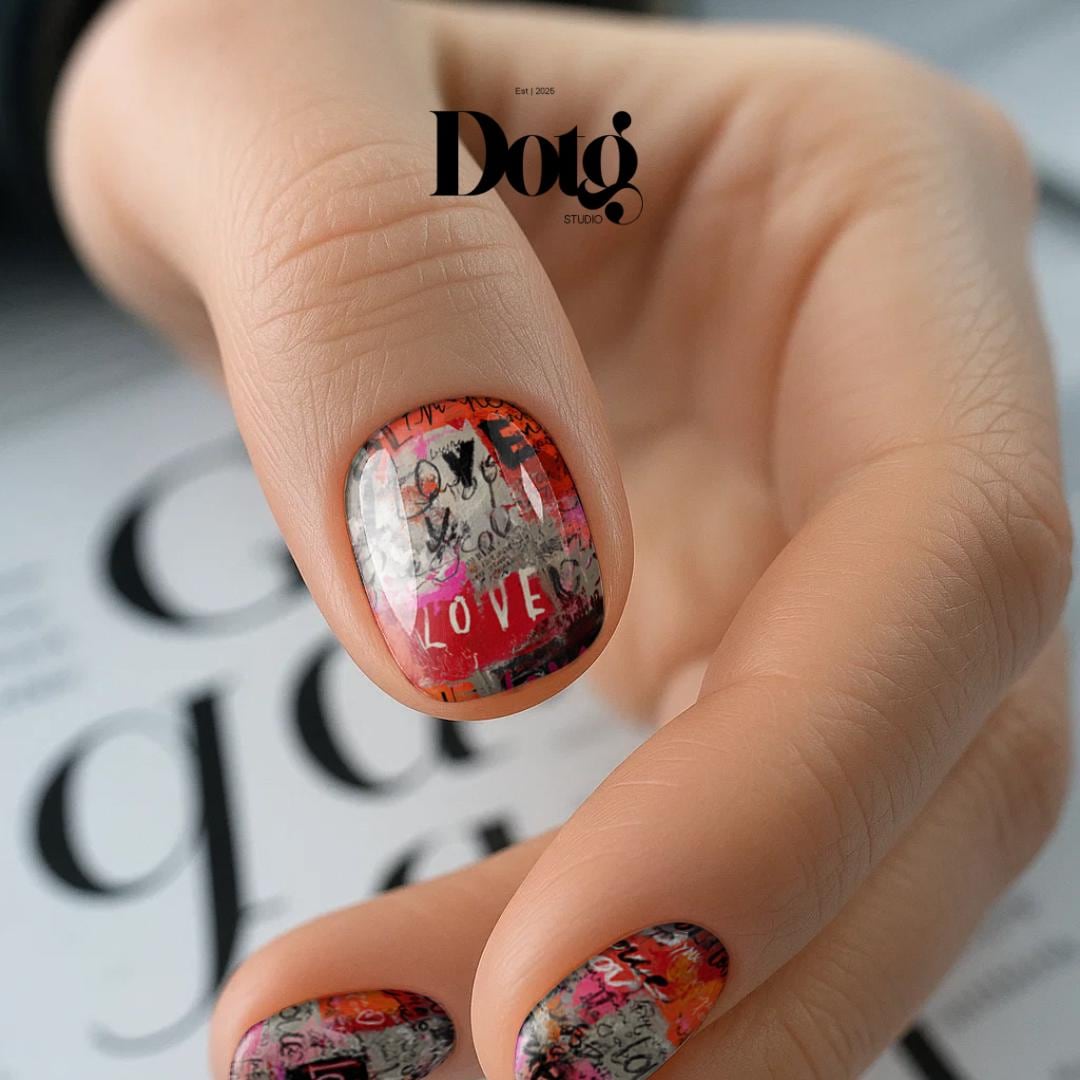 Love Collage Nail Polish Wraps DIY Manicure & Pedicure Stickers Nail ...