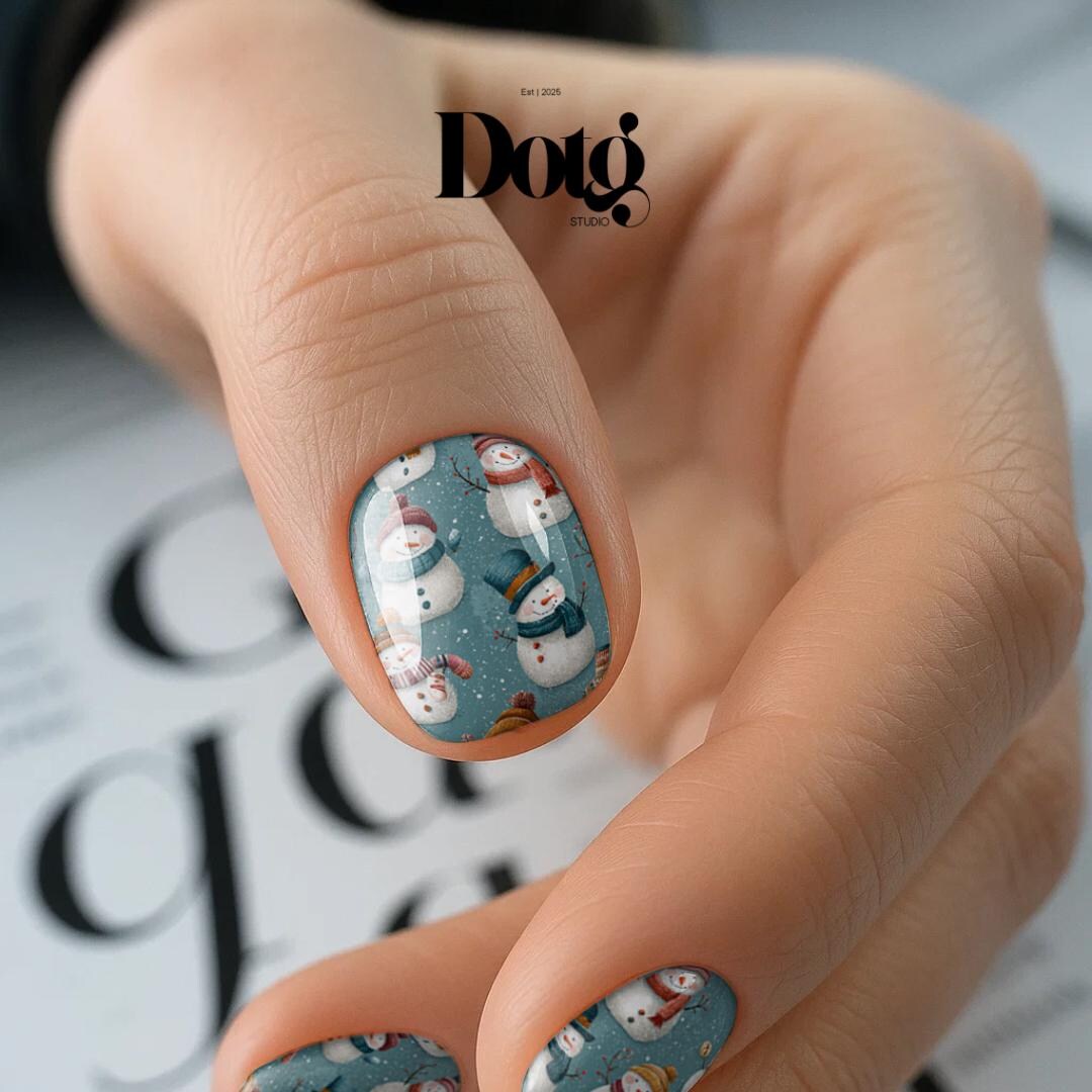 Nail Wrap Snowman Nail Decal Christmas Day Strips DIY Manicure and ...