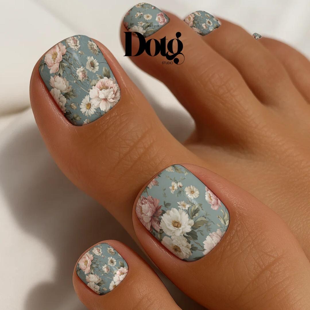 Floral Poem Nail Polish Wraps DIY Manicure Stickers Nail Decal Strips ...