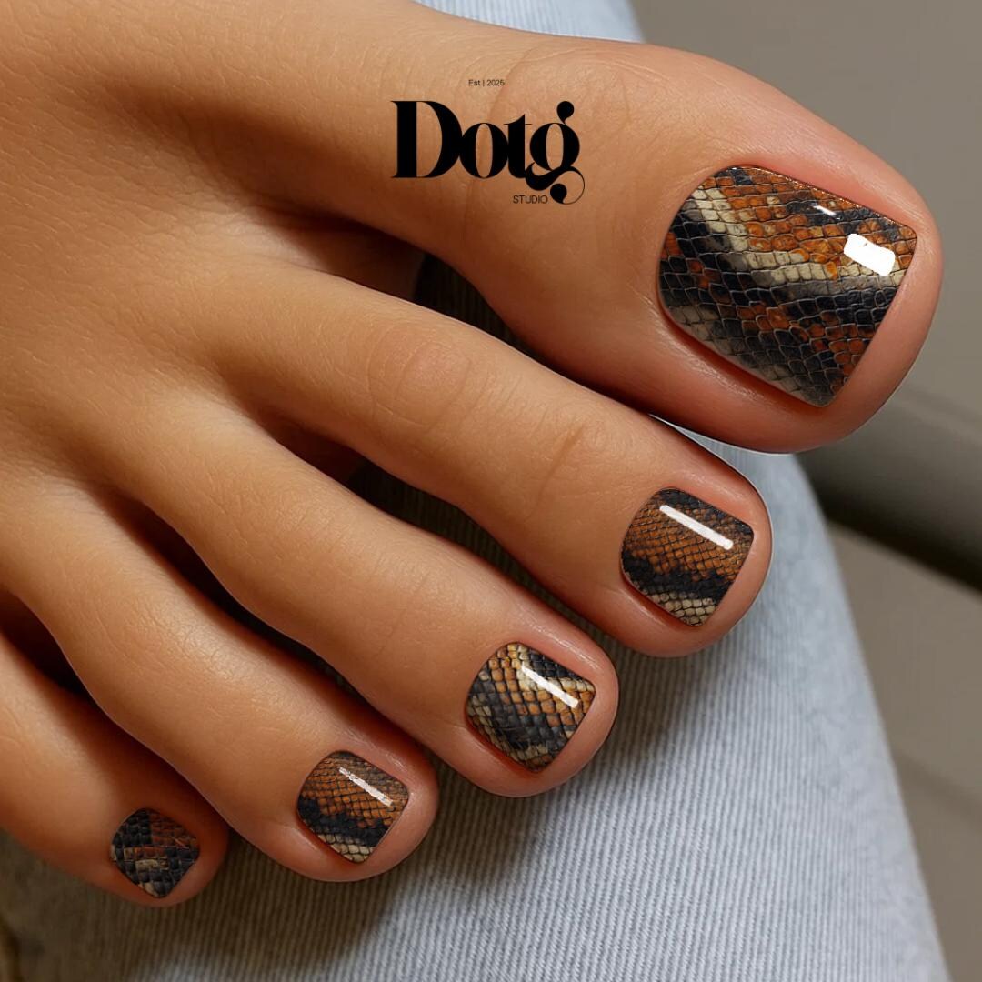 Onyx Snake Skin Nail Polish Wraps DIY Manicure & Pedicure Stickers Nail ...