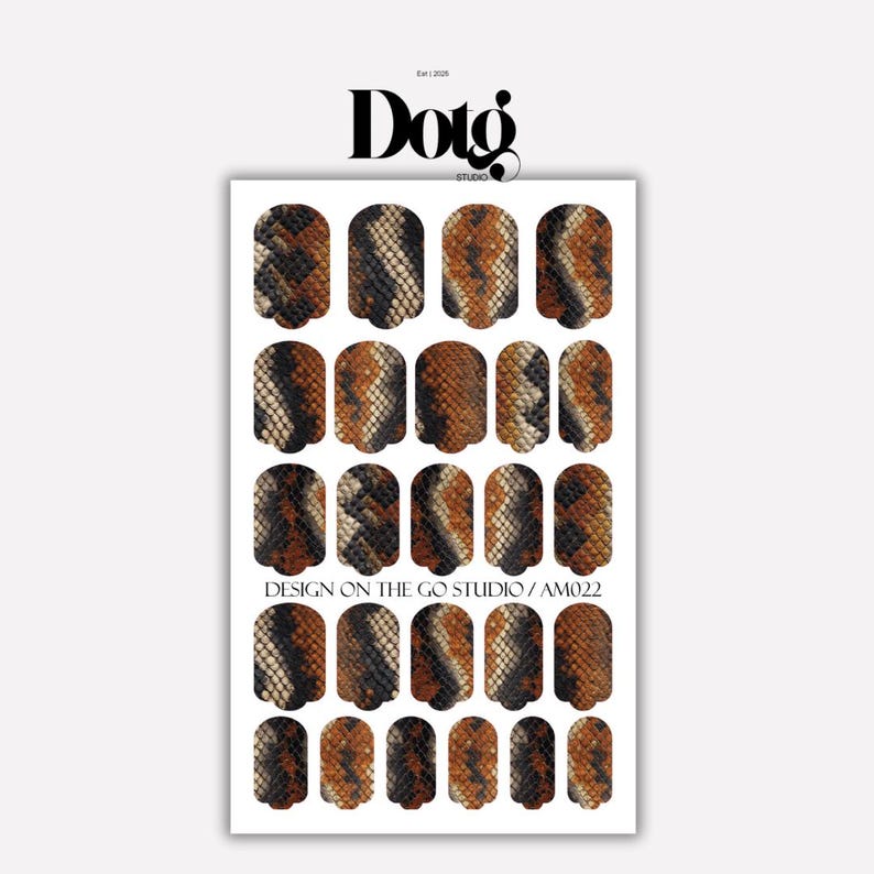 Onyx Snake Skin Nail Polish Wraps DIY Manicure & Pedicure Stickers Nail ...
