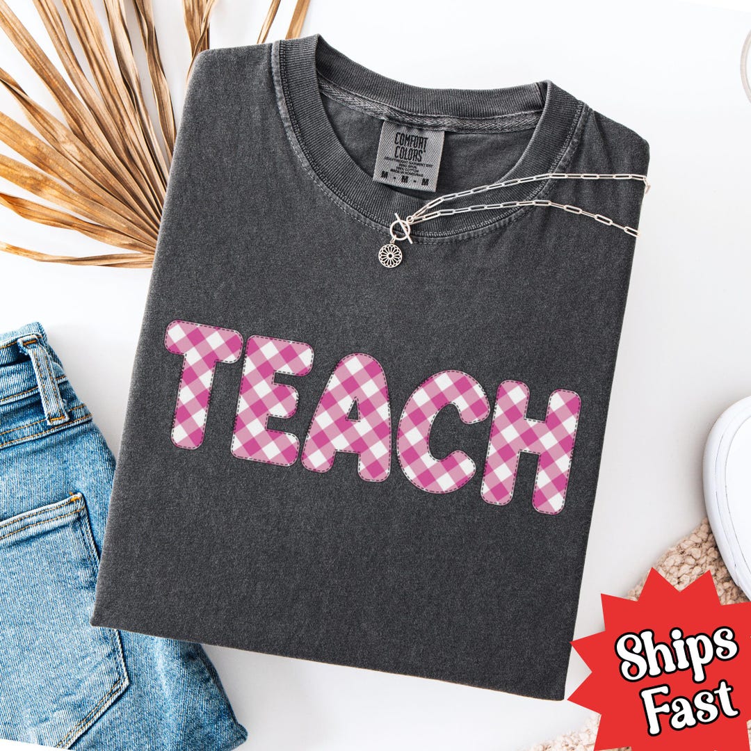 Teach Shirt for Teachers, Retro Teacher T-shirt, Back to School Teacher ...