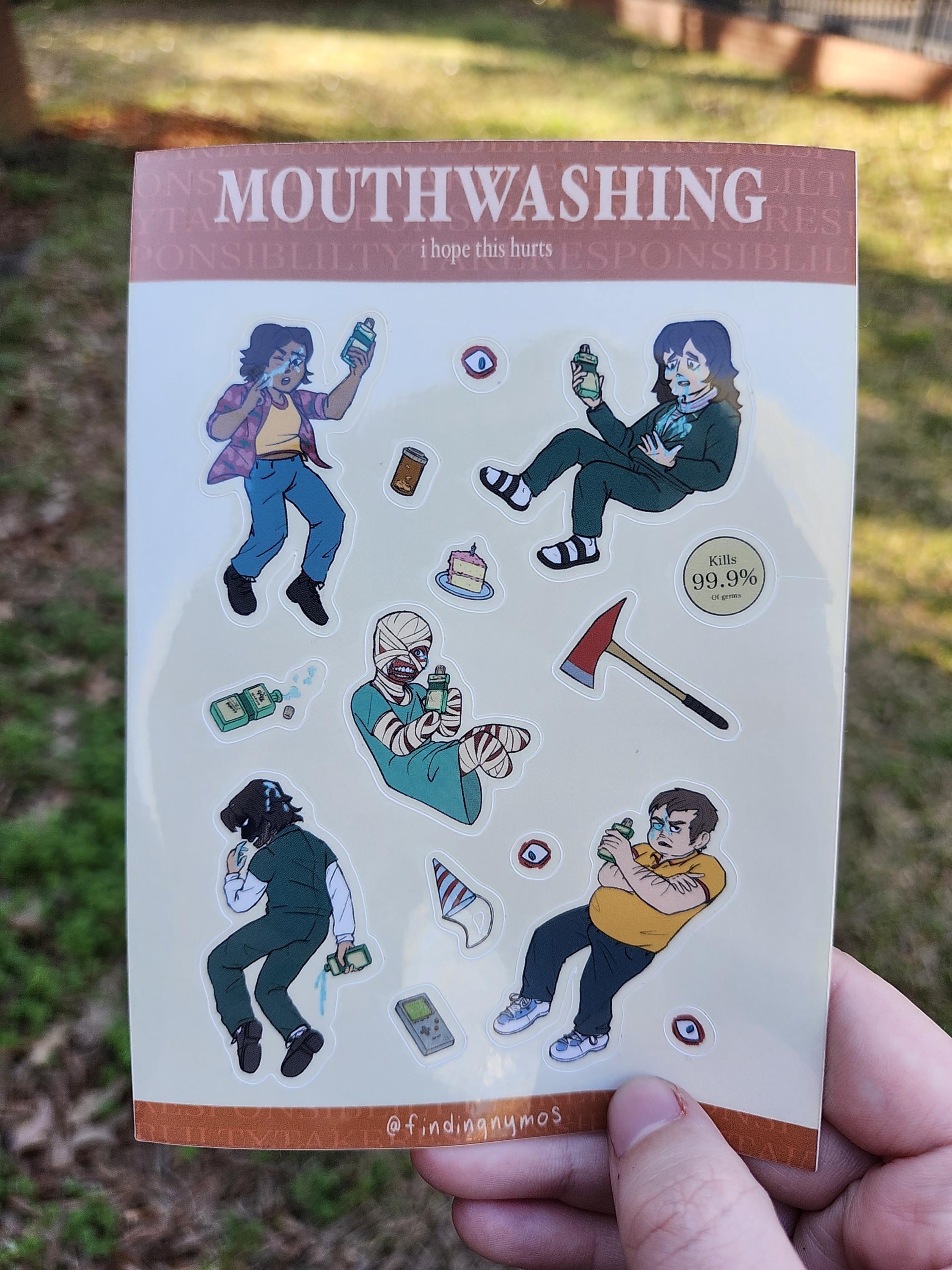 RETIRING! Mouthwashing Sticker Sheet - Etsy