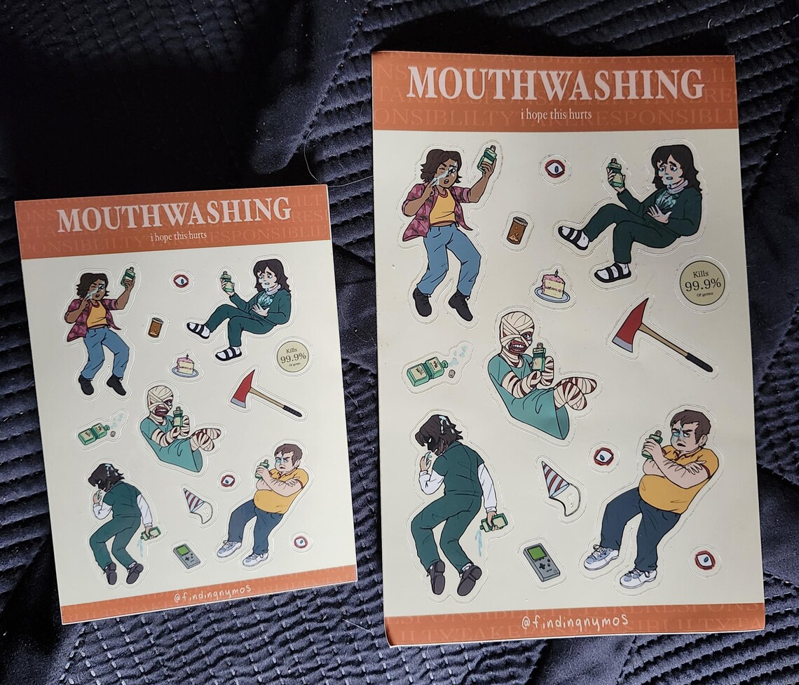 RETIRING! Mouthwashing Sticker Sheet - Etsy