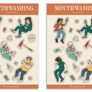 Mouthwashing Sticker Sheet - Etsy