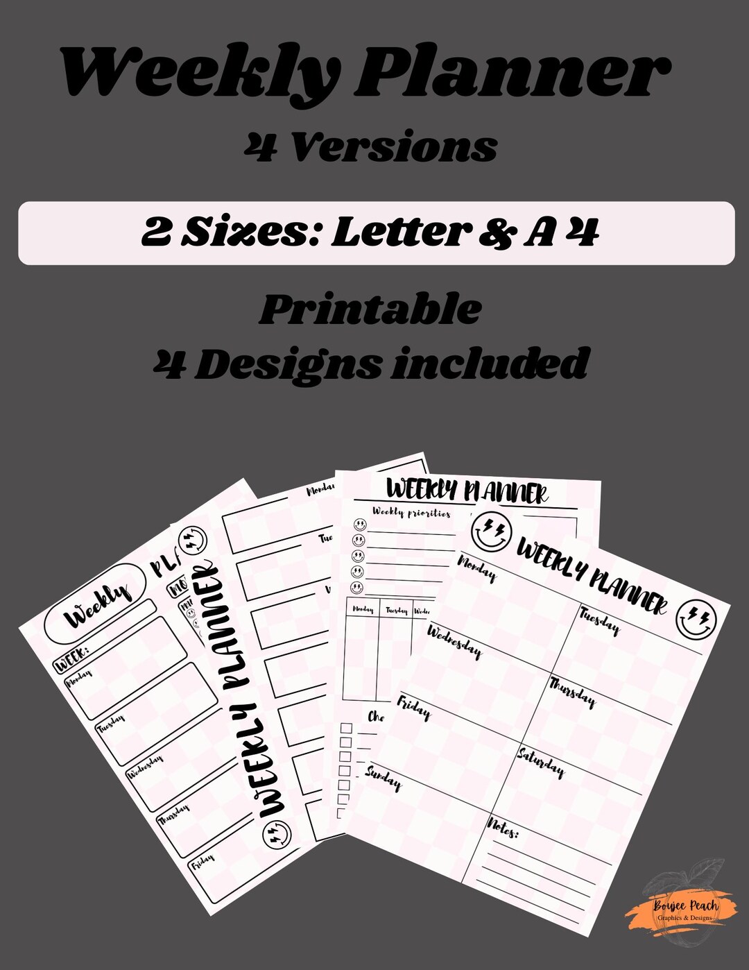 Retro Groovy Weekly Planner | Weekly Planner Printable 4 N 1 | Digital ...