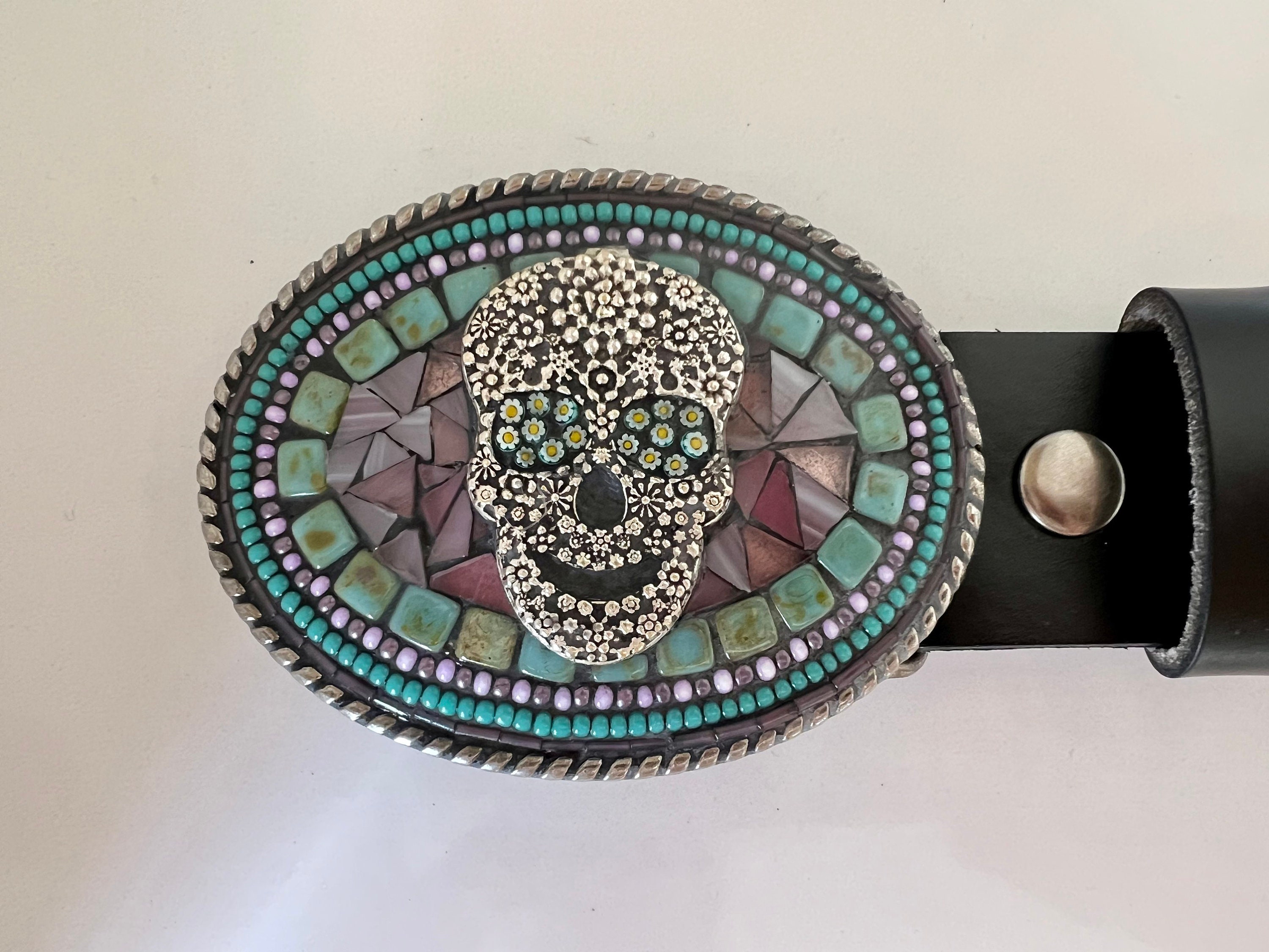Day of the Dead Belt, Skull Buckle, Buckles for Women, Cinco De Mayo ...