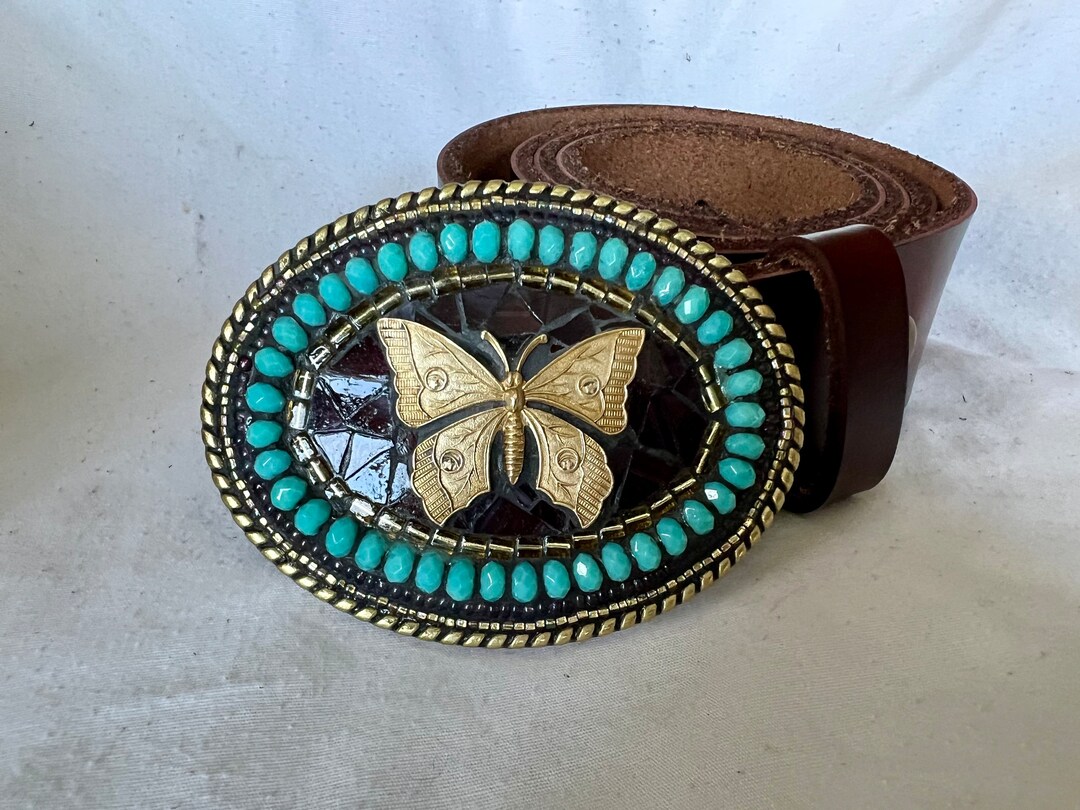 Butterfly Belt Buckle for Women Handmade USA Camilla - Etsy