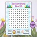 Easter Word Search Bunny Rabbit Find Hunt Eggs Activity Activities ...