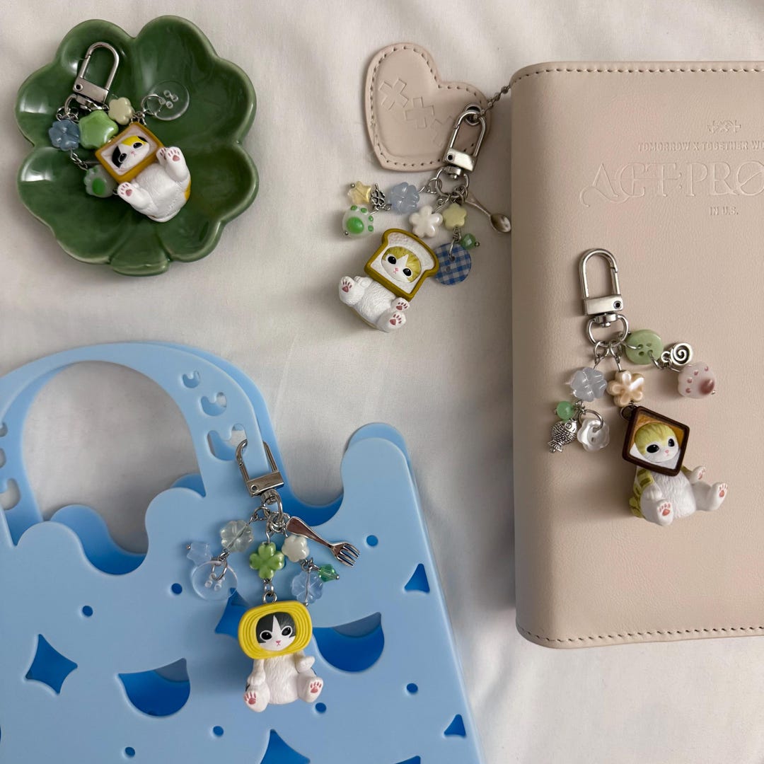 Mofusand Food Themed Keychains - Etsy