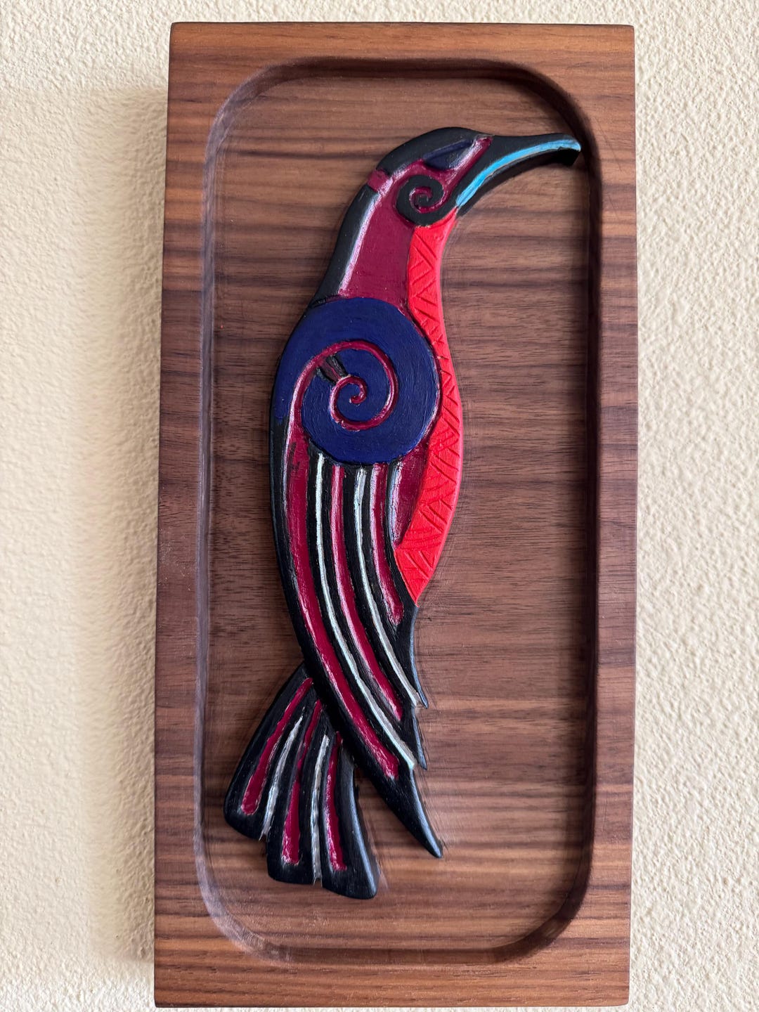 Raven Wood Carving - Etsy