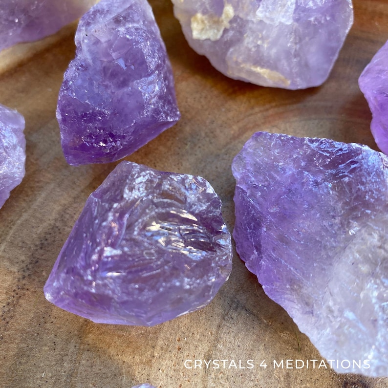 Raw Violet Amethyst Crystal – Natural Rough Amethyst Stone for Healing ...