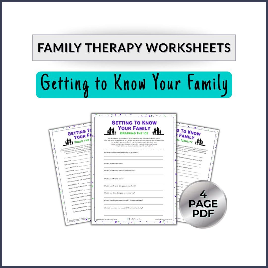 Family Therapy Activity Packet to Build Trust for Joining & Bonding ...