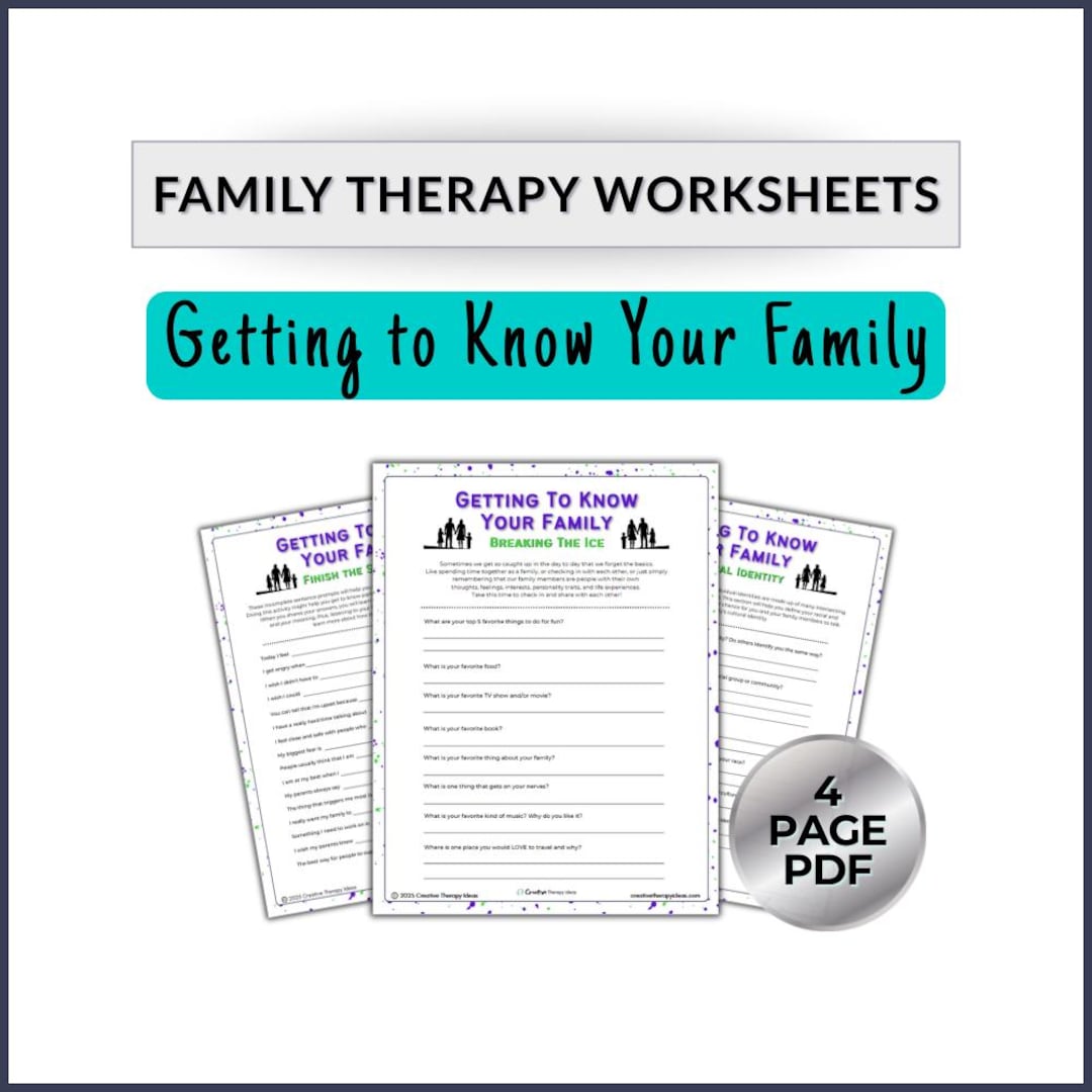 Family Therapy Joining & Bonding Activity Packet for Family Therapists ...
