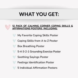 Calm Down Corner Posters (12-pack Bundle) | Coping Skills Posters ...