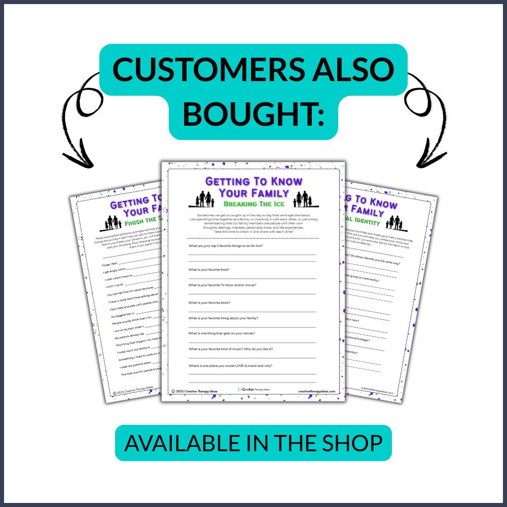 Family Therapy Worksheet | Family ID Card Activity | Family Therapy ...