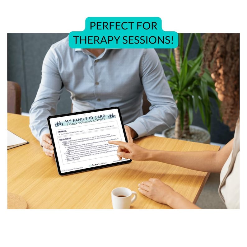 Family Therapy Worksheet | Family ID Card Activity | Family Therapy ...