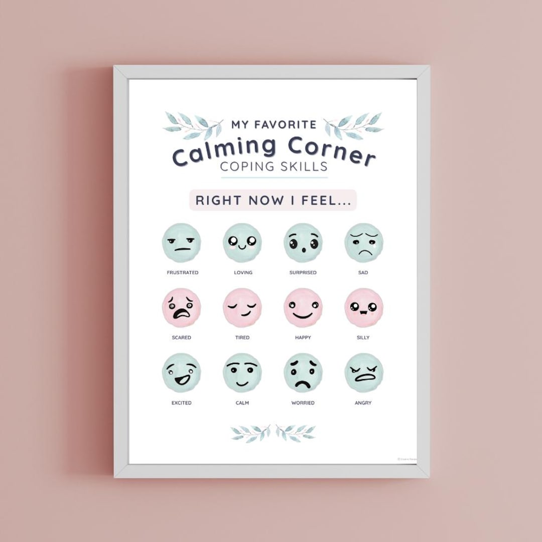 Calm Down Corner Poster Set: Coping Skills, Feelings Identification ...