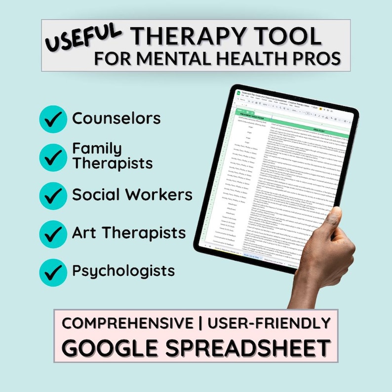 Therapy Treatment Plan Goals Bundle With SMART Goals, Objectives ...