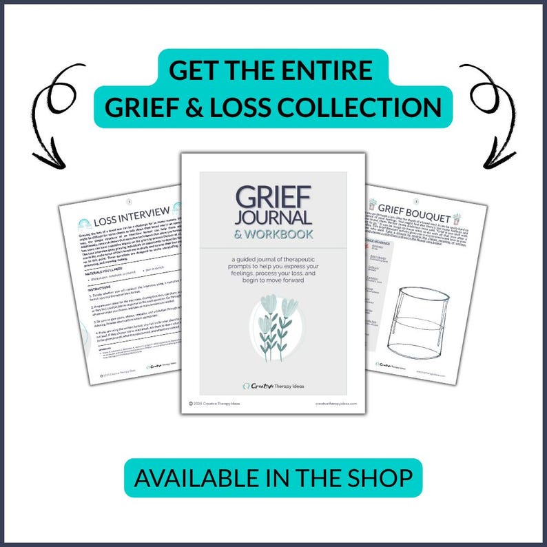Grief Bouquet Art Therapy Worksheet: Grief & Loss Activity (PDF ...