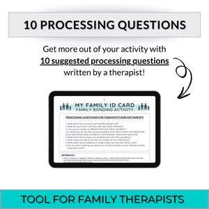 Family Therapy Worksheet | Family ID Card Activity | Family Therapy ...