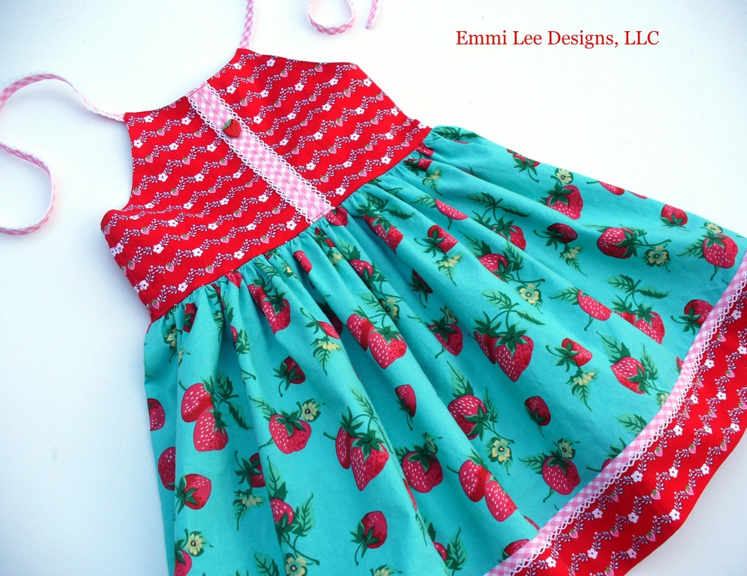 Girls Summer Dress,strawberry Dress,little Girls,toddler Dress,pink ...