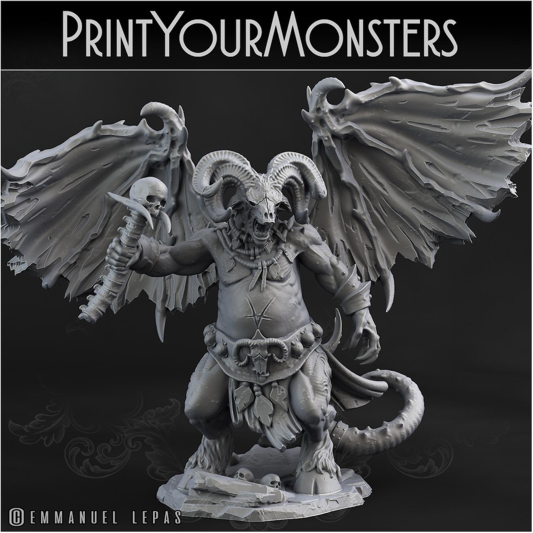 Orcus Demon Lord Miniature – Undead Demon Boss for Dnd, Pathfinder, and ...