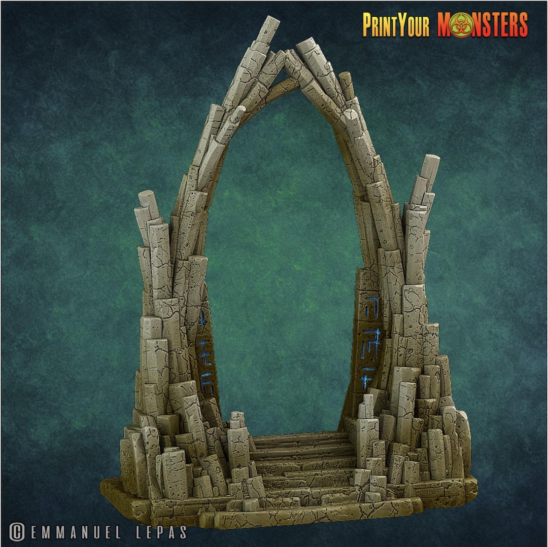 Resin Basalt Portal: Volcanic D&D Terrain - 32mm Scale Miniature - Etsy