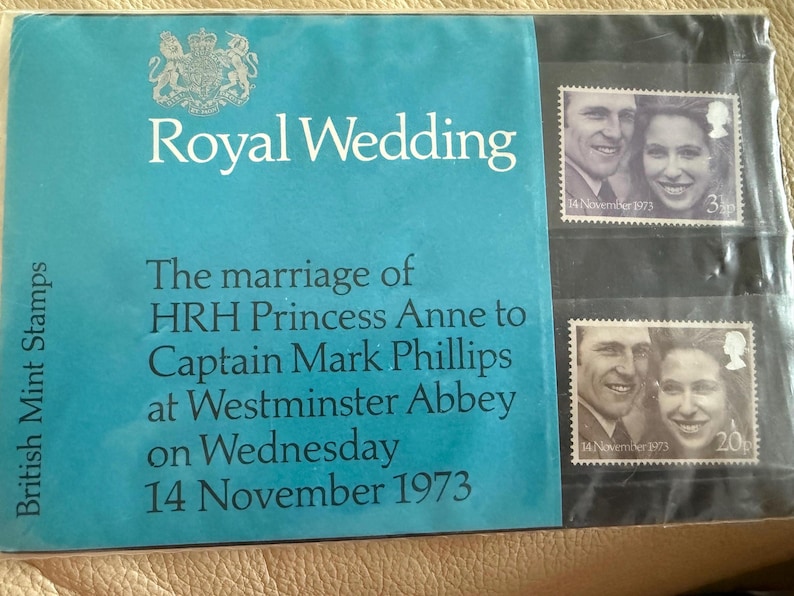 1973 Royal Wedding Stamps: Princess Anne & Captain Phillips, British ...