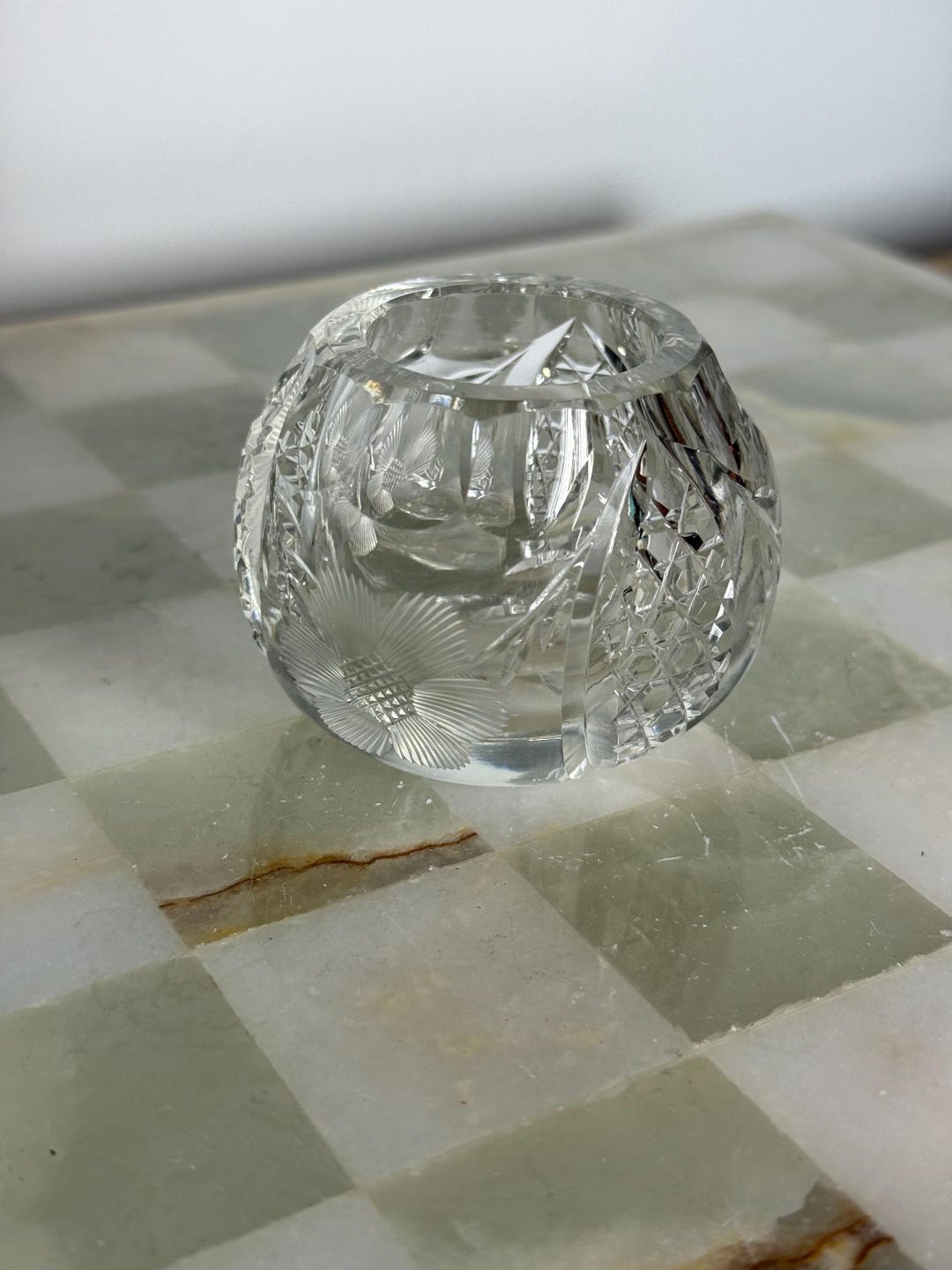 Vintage Hand-cut Lead Crystal Posy Vase: Starburst Design - Etsy
