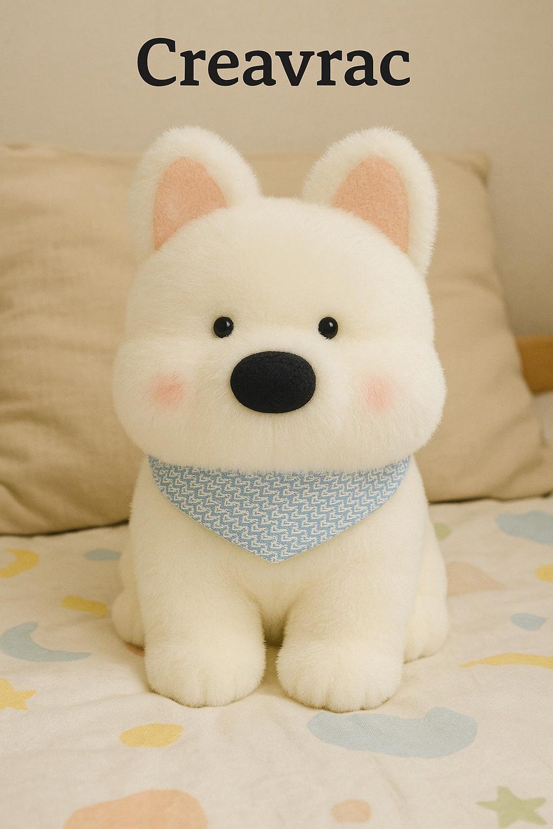 White Dog Plush Toy - Etsy