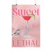 Sweet but Lethal Poster, Coquette Aesthetic Wall Art, Skeleton Hand ...