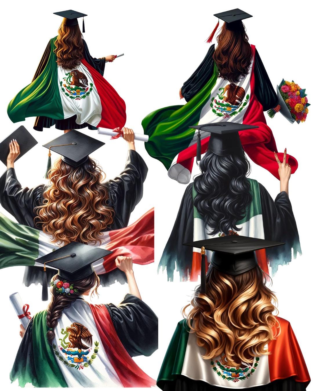 22 Mexican Graduation Clipart - Etsy UK