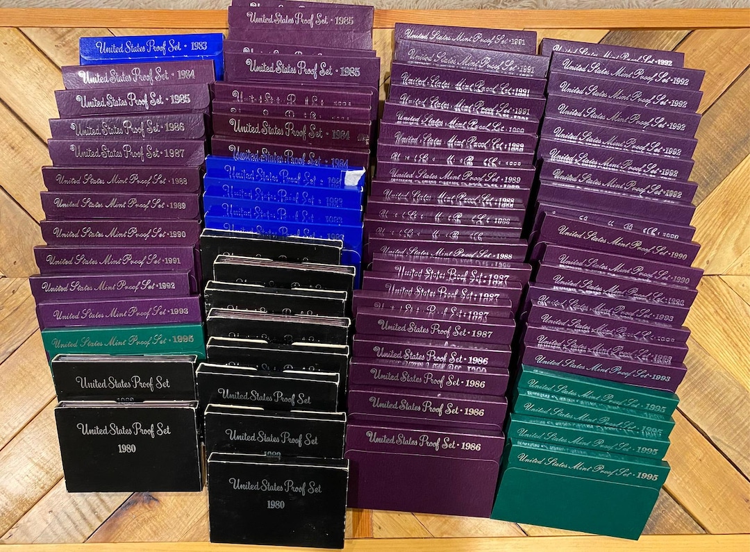 US Mint Proof Sets - Low Cost - 1970s & 1980s - Choose by Year - Etsy