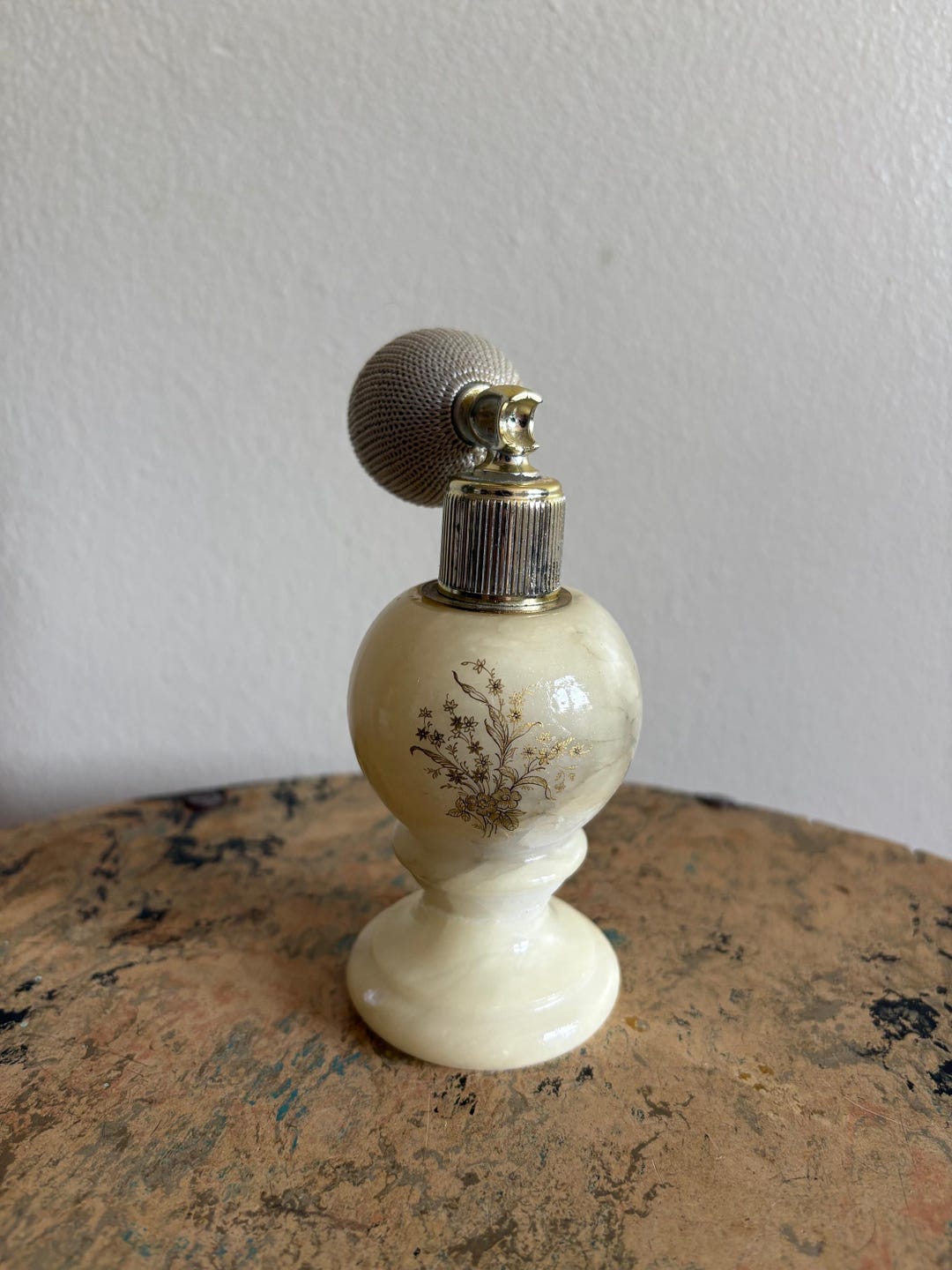 Vintage Alabaster Perfume Bottle With Atomizer - Etsy