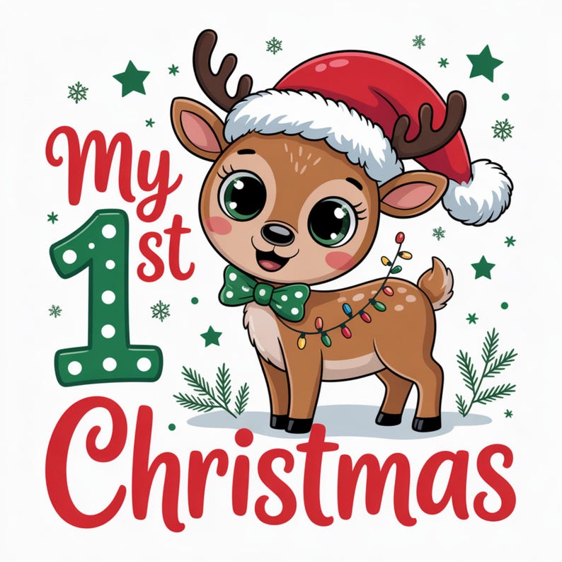 My 1st Christmas Png Clipart, Baby First Christmas Clipart, Christmas ...