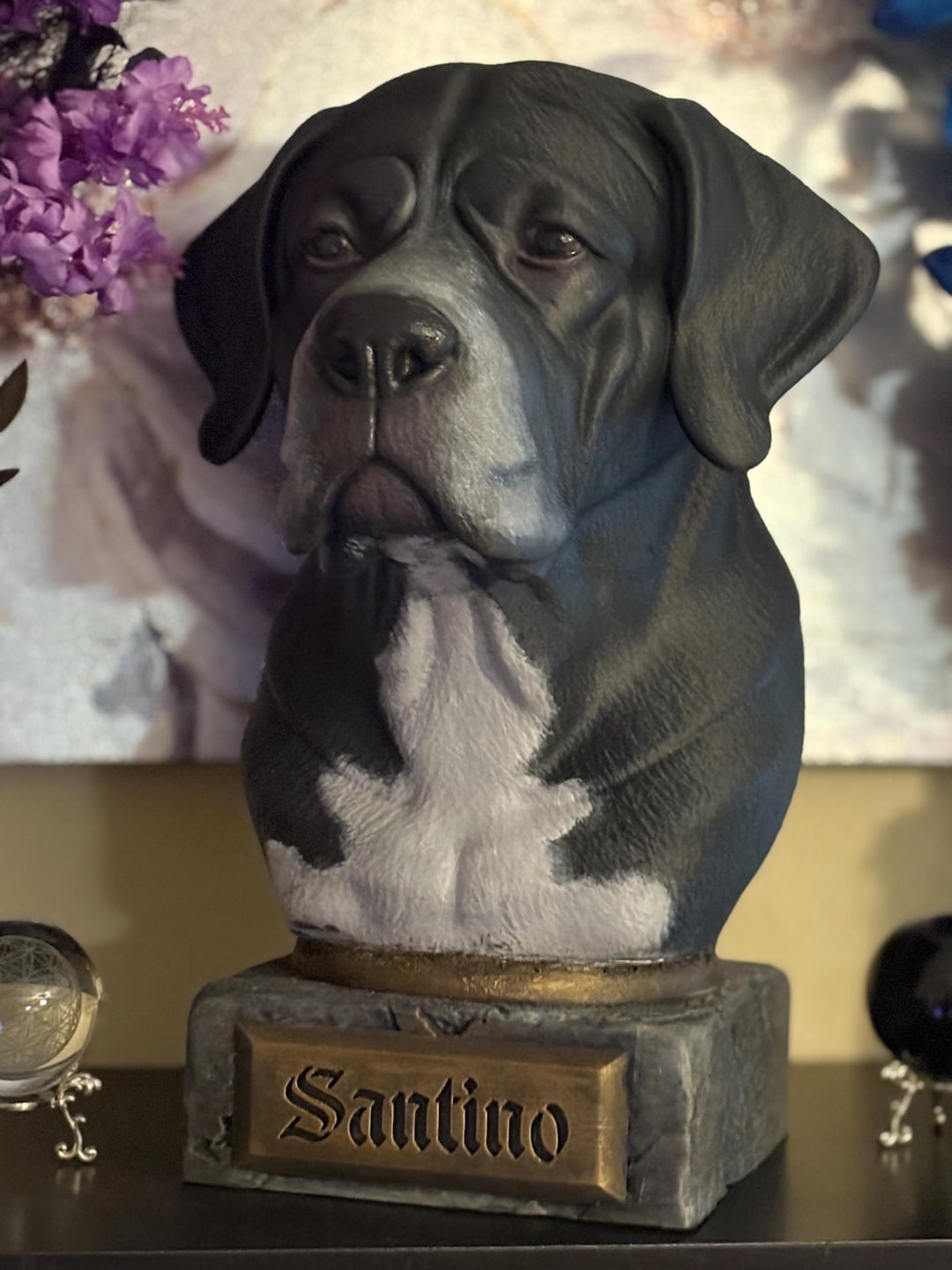 Custom Dog Bust: Vibrant 3D Printed Pet Sculpture - Etsy