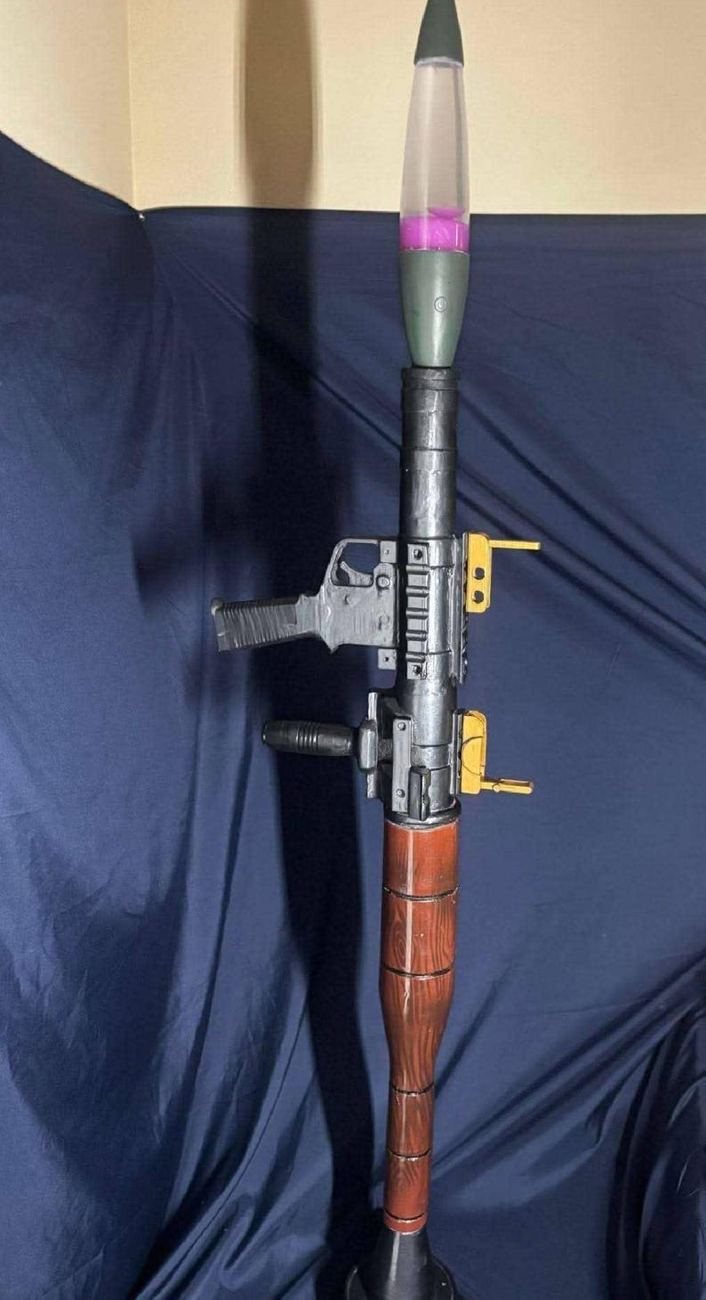 RPG Lava Lamp | Custom Rocket Launcher Lamp | Funny Gamer Decor | Nerd ...