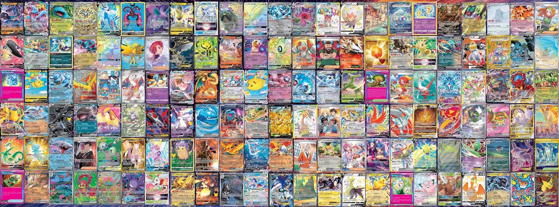 Pokemon Card Bulk Lot of 50 Holo/reverse Holo + 2 Ultra Rare V, VMAX ...