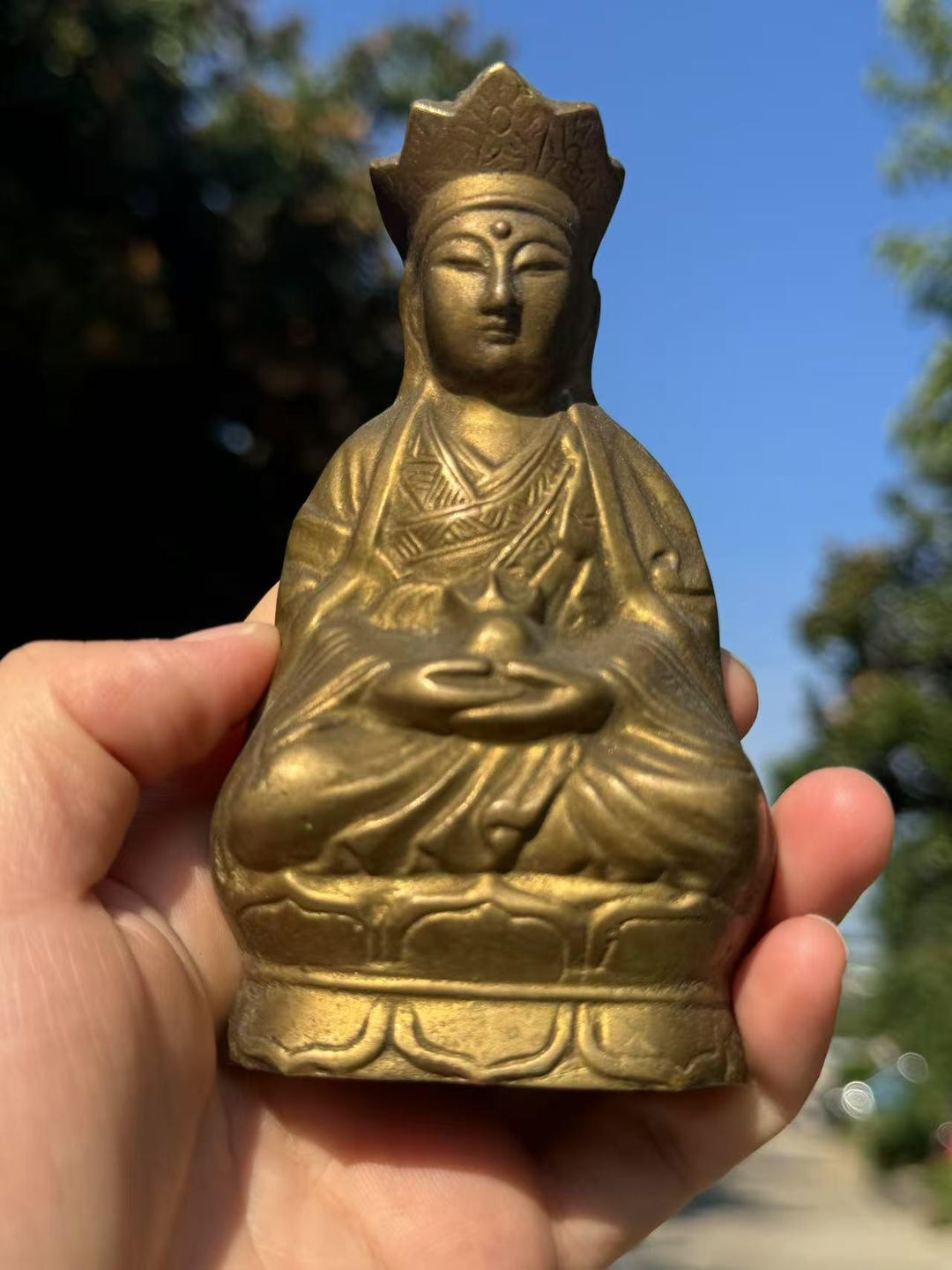 Copper Ksitigarbha Bodhisattva Standing Posture Dizang Pusa Copper ...