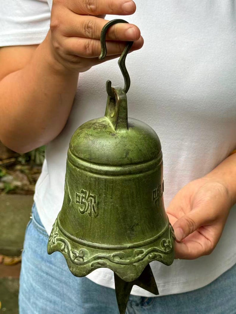 Tibetan Vintage Temple Buddha Bell Chung, Nepal Huge Bell Blessing ...