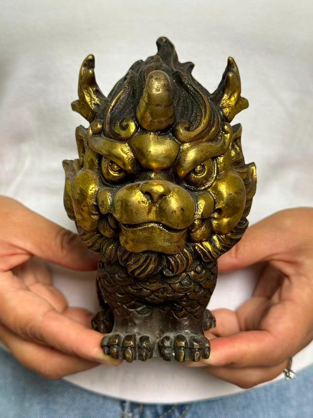 Copper Feng Shui Chi Lin Qilin Kei Loons Dragon Horse Heavenly Unicorn ...