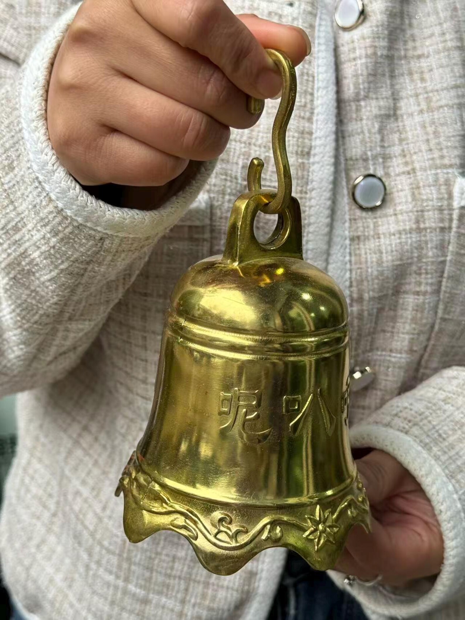 Tibetan Brass Temple Buddha Bell Chung, Nepal Bell Blessing, Feng Shui ...