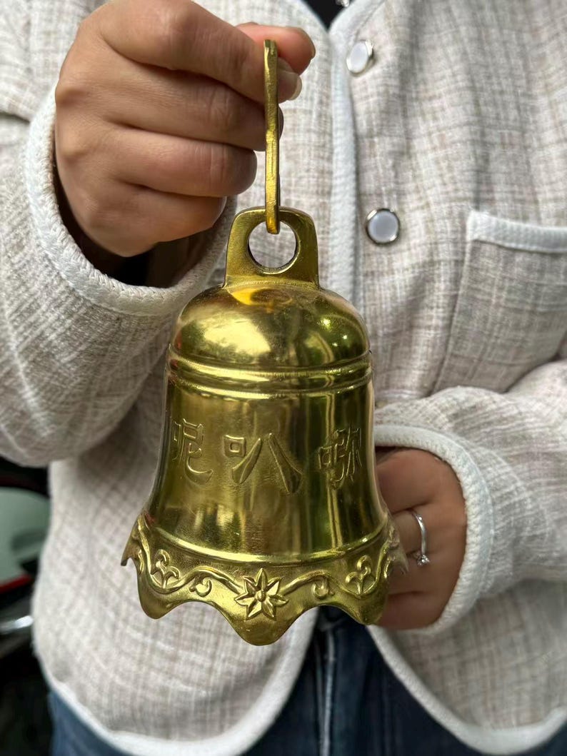 Tibetan Brass Temple Buddha Bell Chung, Nepal Bell Blessing, Feng Shui ...