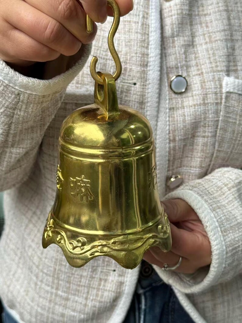 Tibetan Brass Temple Buddha Bell Chung, Nepal Bell Blessing, Feng Shui ...