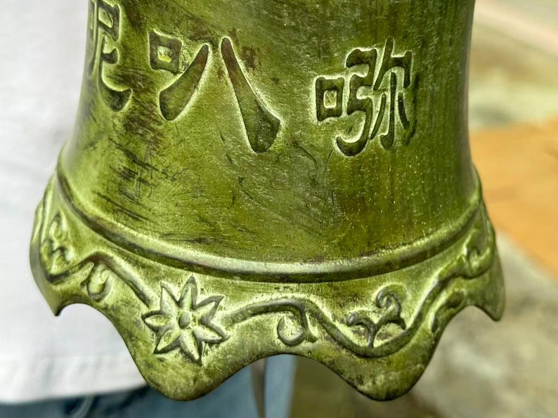 Tibetan Vintage Temple Buddha Bell Chung, Nepal Huge Bell Blessing ...