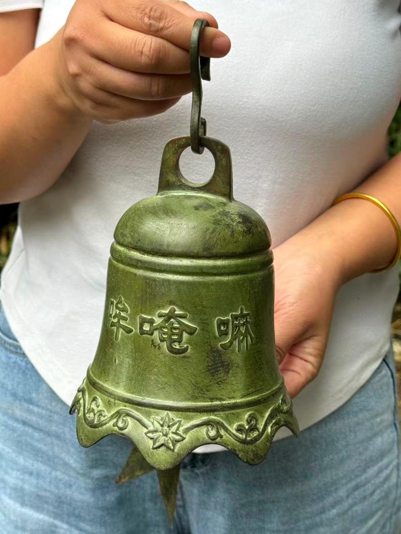 Tibetan Vintage Temple Buddha Bell Chung, Nepal Huge Bell Blessing ...